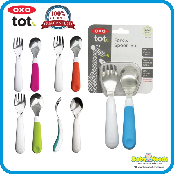 OXO Tot Baby Fork & Spoon Set | Shopee Malaysia