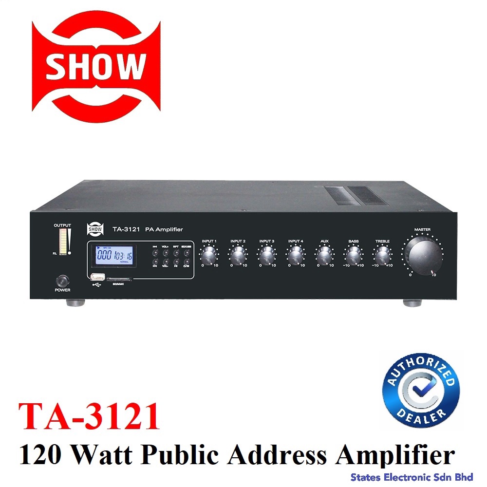 SHOW TA-3121 Multiplex Professional Public Address Amplifier 120W rms | Shopee Malaysia