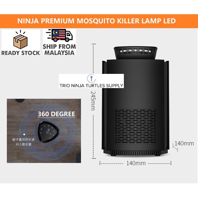 (READY STOCK) NINJA Portable Mosquito Killer Lamp LED Mosquitoes ...