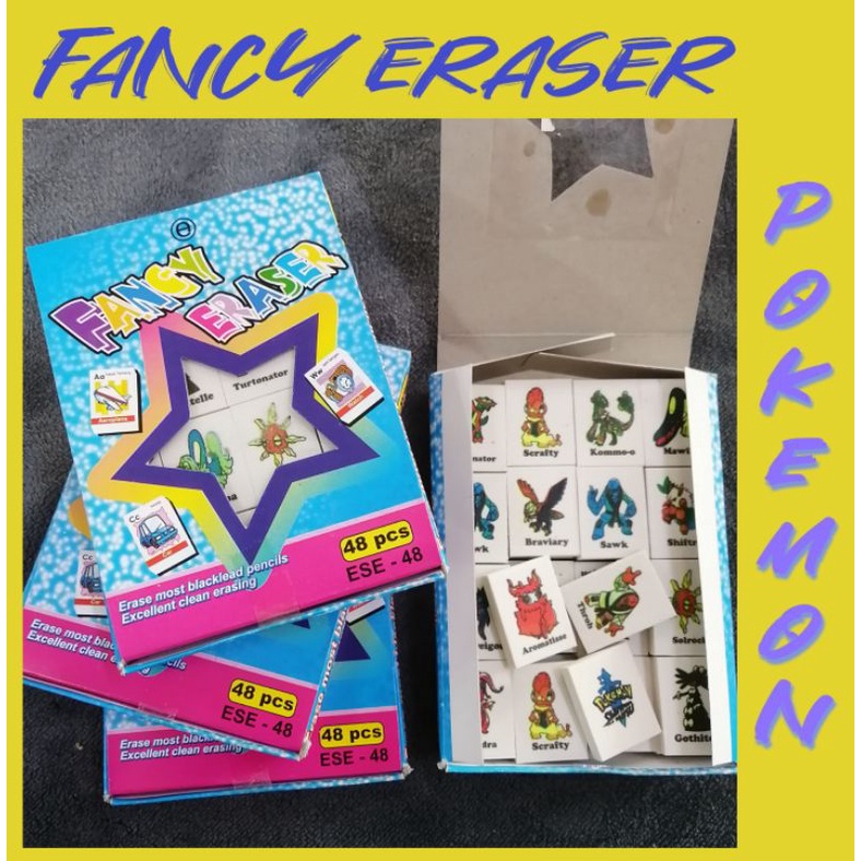 Fancy Erasers 48pcs POKEMON Countries Flags | Shopee Malaysia