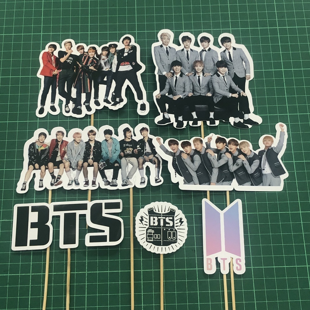 Set Kek Topper BTS - Boleh Tulis Nama & Ucapan | Shopee Malaysia