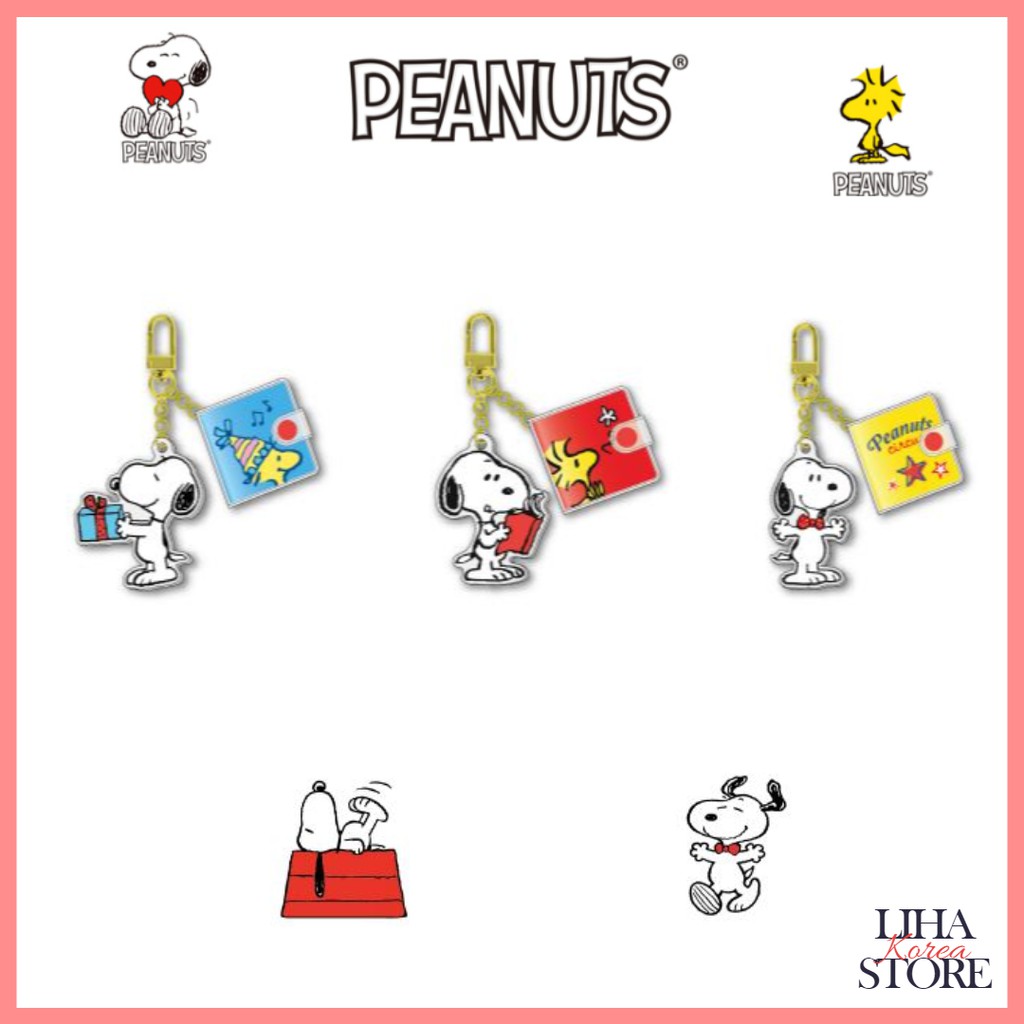 Peanuts Snoopy key ring character goods Snoopy Acrylic keyring Made in ...