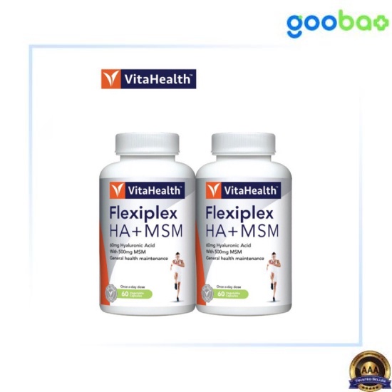 VITAHEALTH Flexiplex HA+MSM 60 vegetable capsulesx2 (Twin Pack ...