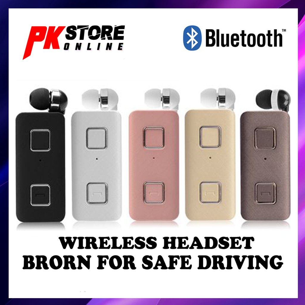 K35 WIRELESS BLUETOOTH CSR V4.0 DSP HEADSET VIBRATING ALERT WEAR CLIP ...