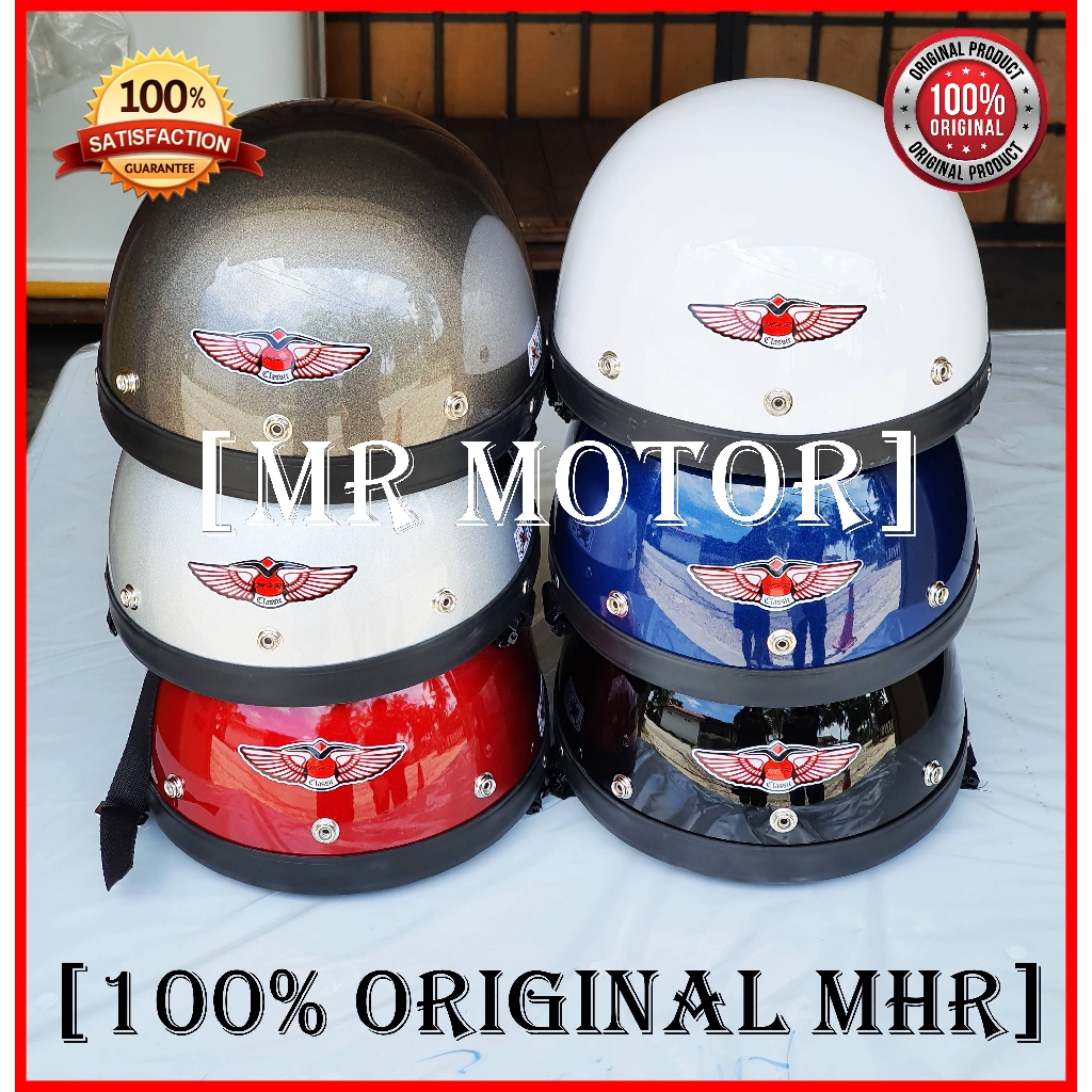 [100% Original] Helmet MHR helmet MHR III half cut kura separuh (Multi ...