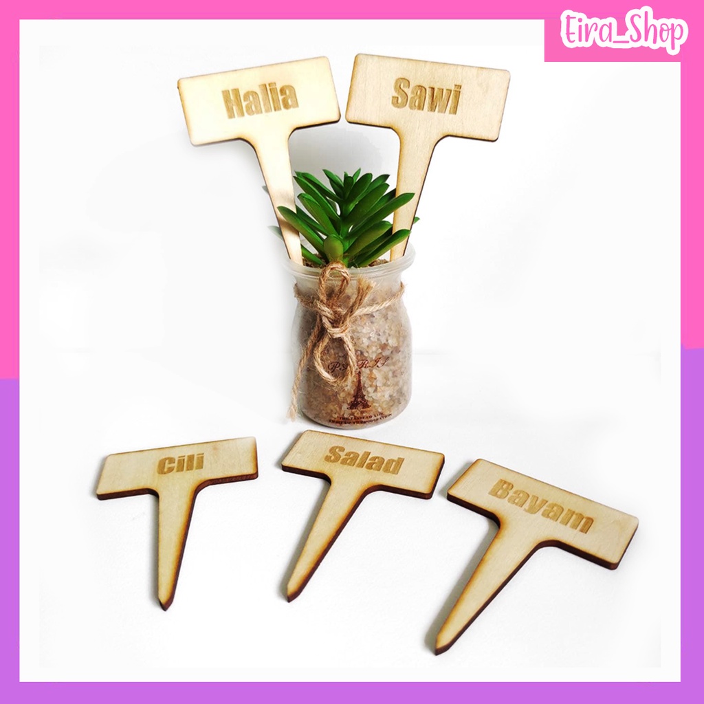 Plant Label Tag. Penanda Nama Pokok Murah & Cantik. Engraving Label Tag ...