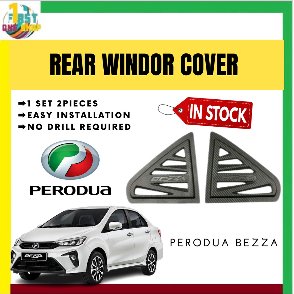 Proton Bezza 2pcs Window Side Louver Cover-Carbon Look Rear Side 3d ...