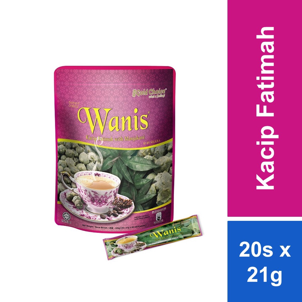 GOLD CHOICE Instant Coffee Kacip Fatimah (WANIS) - (21g X 20'S ...
