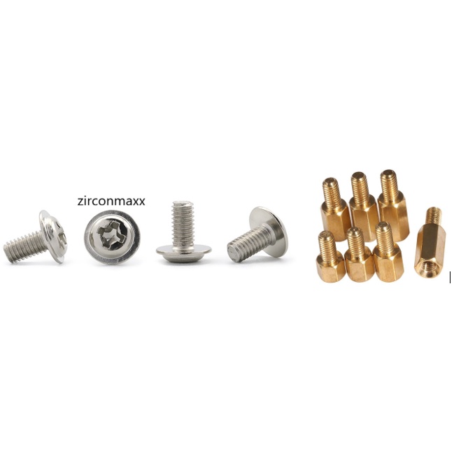 8 pieces of 10mm M3 Brass Standoffs and & 8 pieces M3 PC Motherboard ...
