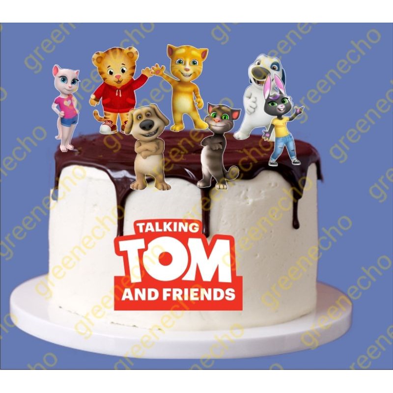 talking Tom cake topper (1set) | Shopee Malaysia