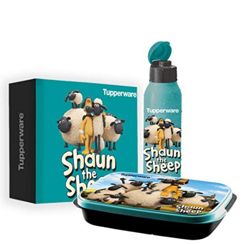 Tupperware Shaun The Sheep Kids Lunch Set Blue | Shopee Malaysia