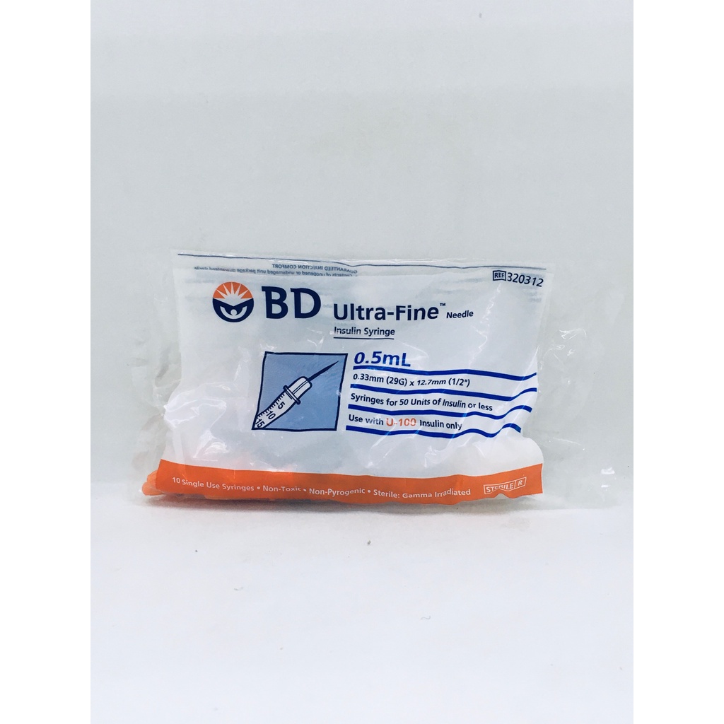 BD Ultra-Fine 0.5ml Insulin Syringe 1 Packet (10s) | Shopee Malaysia