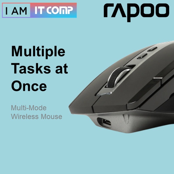 RAPOO MT750S Multi-mode 2.4G Wireless Bluetooth Mouse / Multi Devices / Rechargeable Battery ...