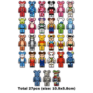 (PREMIUM DESIGNER STICKER) 27pcs BEARBRICK Vinyl Decal graffiti ...