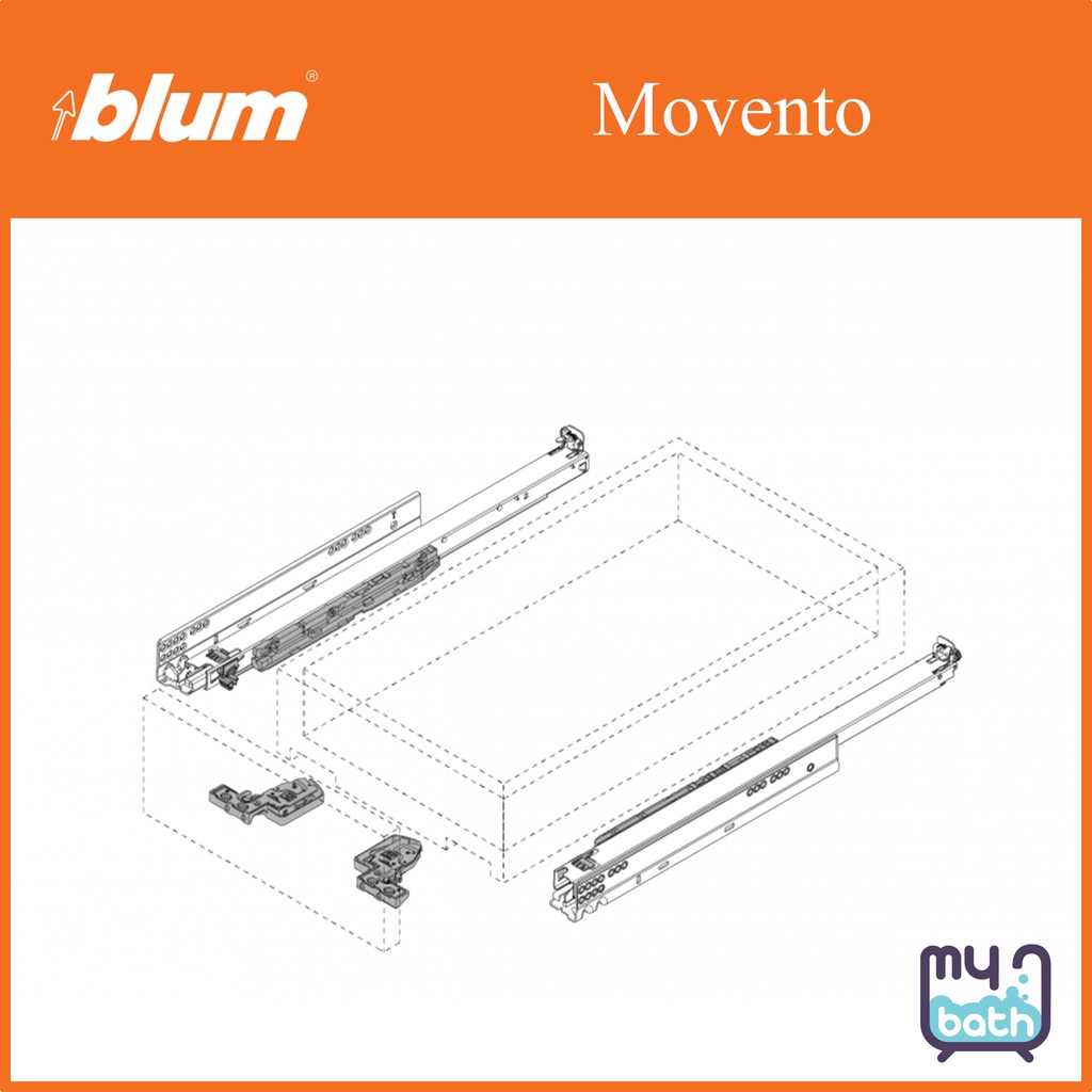 Blum Movento 60kg Undermount Runners | Shopee Malaysia
