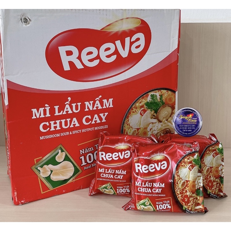 Mi Lau Nam Chua Cay Reeva Instant Noodle Mushroom Sour Spicy Hotpot ...