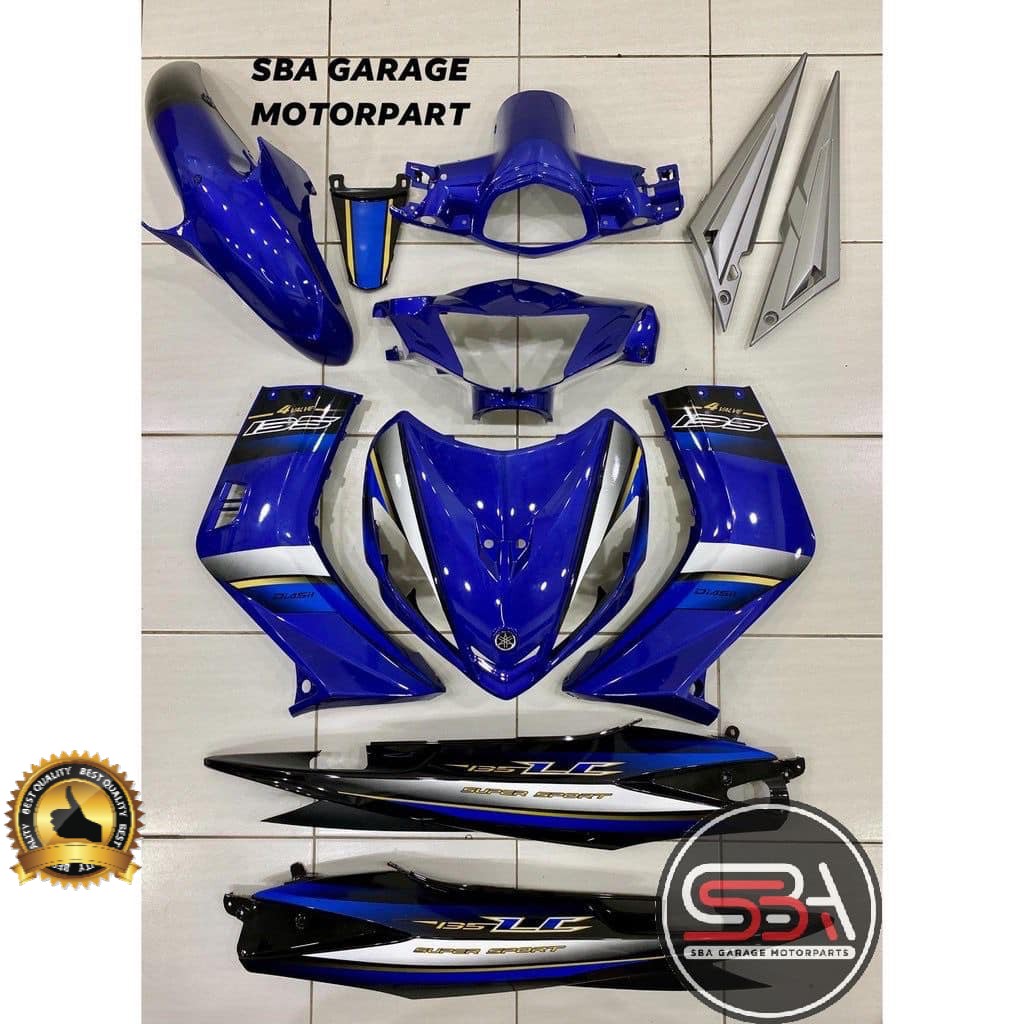 Coverset Bodyset Yamaha LC LC135 V1 Biru Gold Original Hong Leong ...