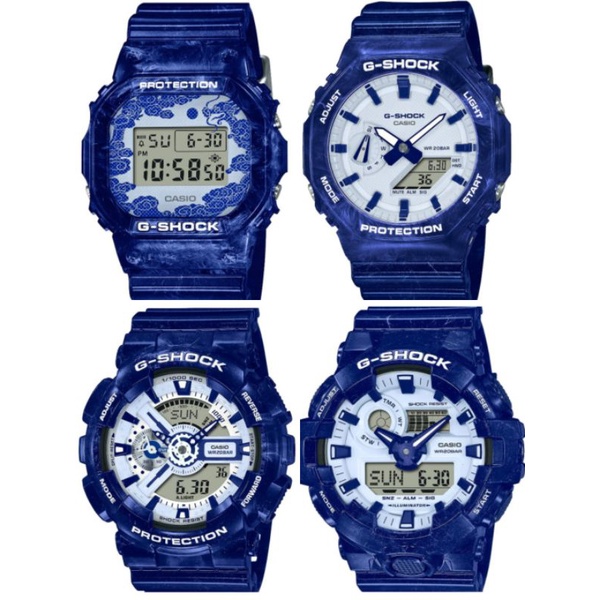 CASIO G-SHOCK BLUE & WHITE PORCELAIN SERIES DW-5600BWP-2D | GA-2100BWP ...