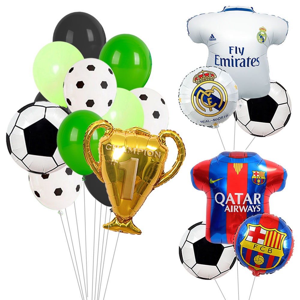 Football Party Decoration Balloons Soccer Theme Messi Ronaldo Barca ...