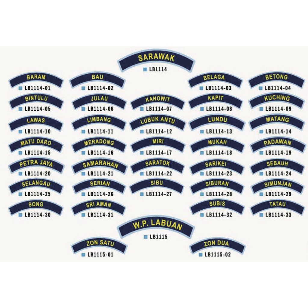 *ORIGINAL* Lencana Bahu Pengakap / Scout Badge / Negeri / Daerah ...
