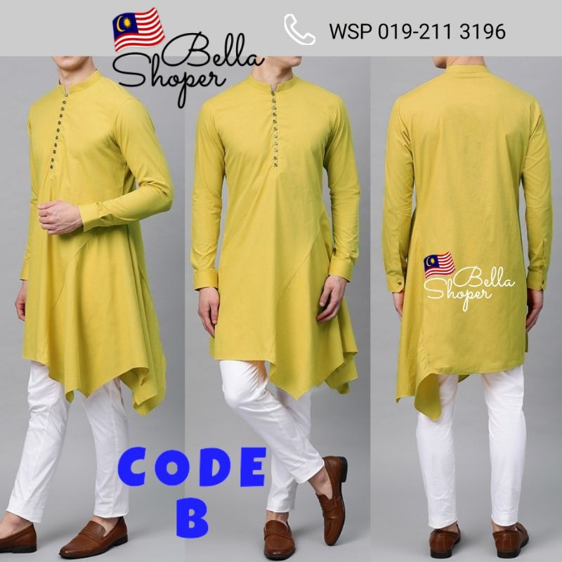Kurta India Punjabi Bollywood Sultan Baju Raya Melayu Muslim Men Jippa ...