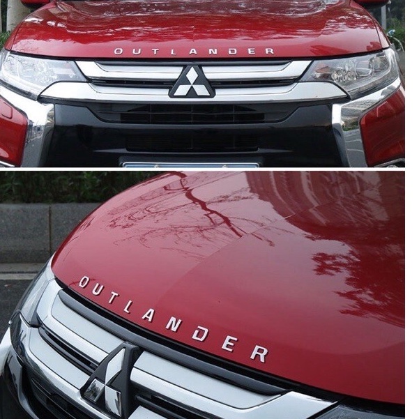 New Style Outlander Label logo Set, embossed car logo, back stickers ...