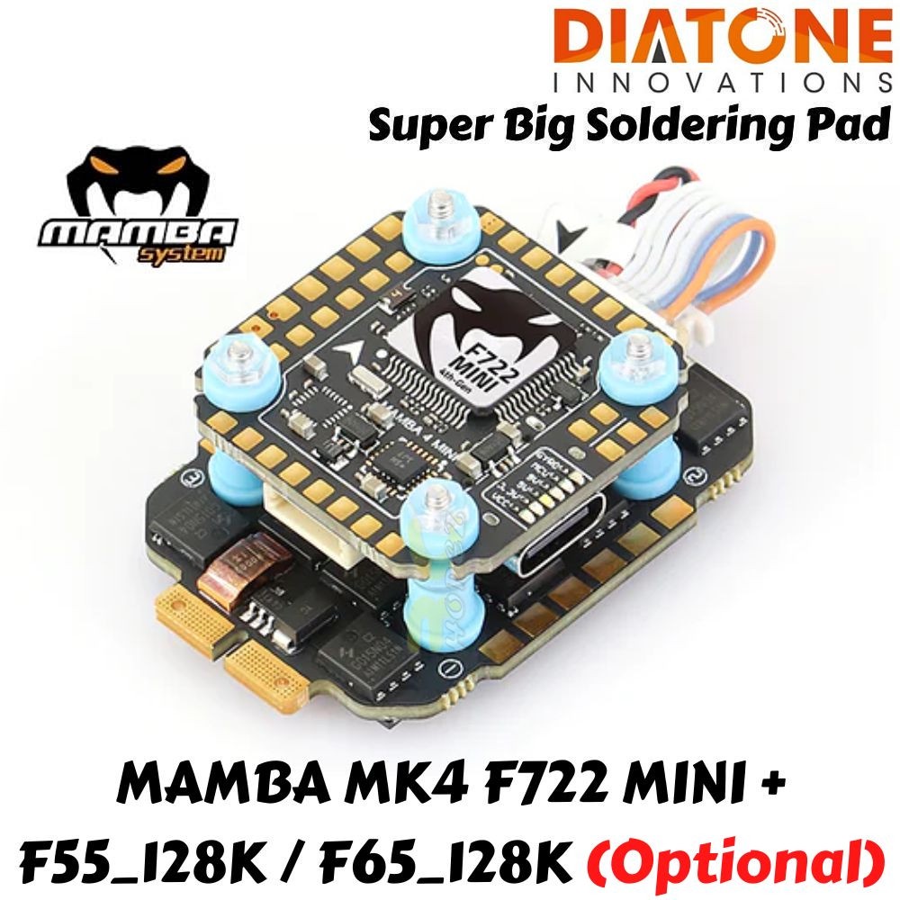 Diatone MAMBA (20x20) MK4 F722 MINI + F55/F65-128K BL32 MINI ESC 6S ...