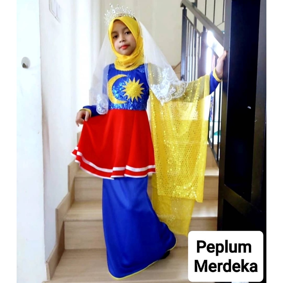 Peplum Merdeka /Kostum Merdeka/ Baju Merdeka Budak Perempuan | Shopee ...