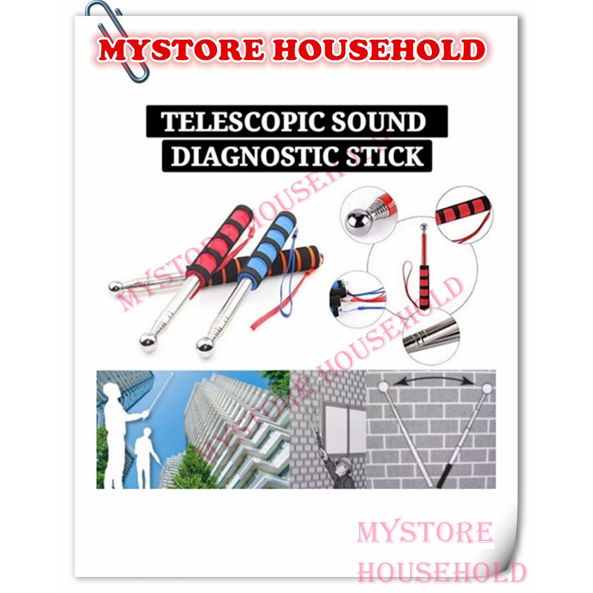 TAPPING ROD ADJUSTABLE TILES CHECKING TILE TESTER TELESCOPIC ROD SOUND ...