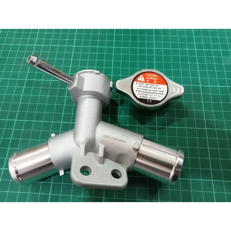 Aluminium Engine Radiator Filler Neck Coolant Thermostat Housing Water ...