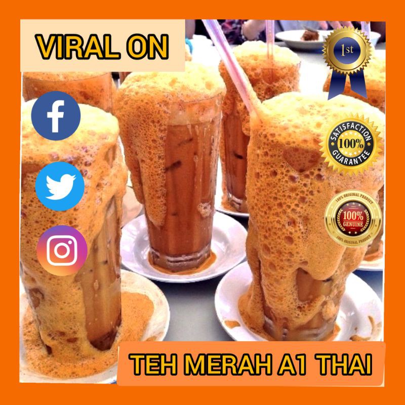 [NEW STOCK] Teh Merah A1 Thailand Original Viral Red Tea Viral Pekat ...
