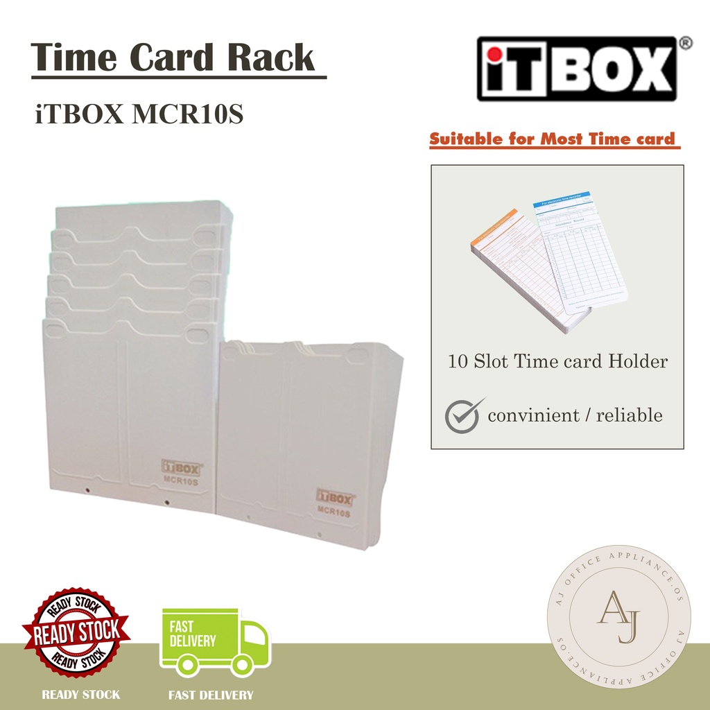 iTBOX MCR10S MULTI CARD RACK 10'S Time Card Rack Rak Kad Mesin Punch ...