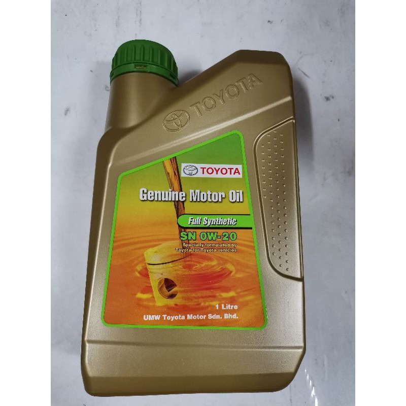 GENUINE TOYOTA MOTOR OIL SN 0W-20 ENGINE OIL 0W20 FULLY SYNTHETIC 1 ...