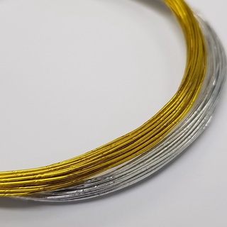 Metal Wire / Stocking Wire 0.5mm | Dawai Bunga | Silver Gold / Emas ...