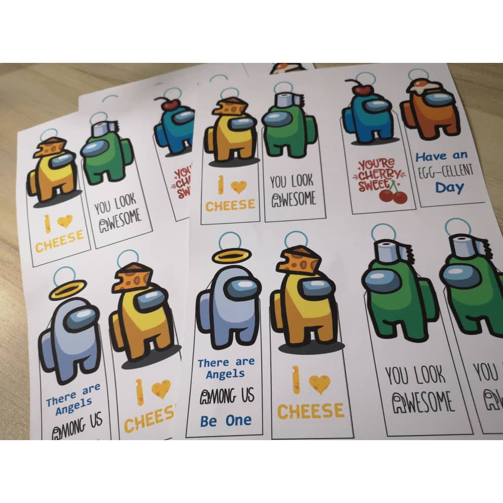 AMONG US BOOKMARKS (5 pcs in one set) - READY STOCKS IN MALAYSIA ...