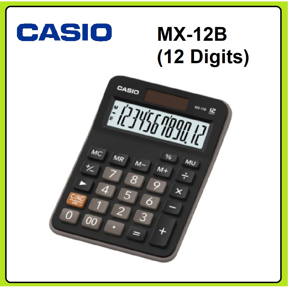 Casio Mini Desk Calculator MX-12B (12 Digits) | Shopee Malaysia