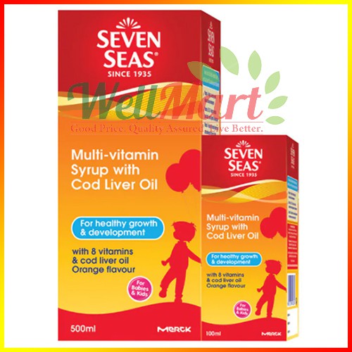 Seven Seas Multivitamin Syrup With Cod Liver Oil 500ml + 100ml | Shopee ...