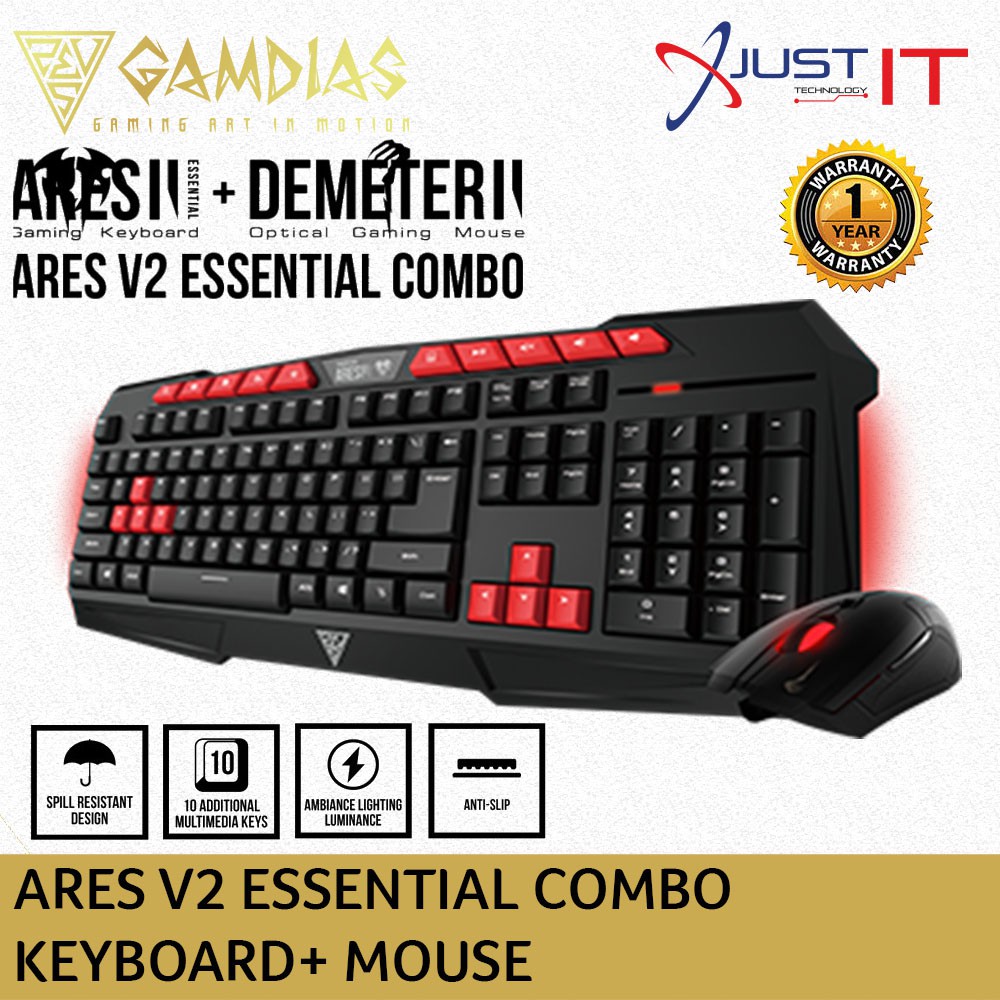Gamdias Ares V2 Essential Combo Keyboard+ Mouse | Shopee Malaysia