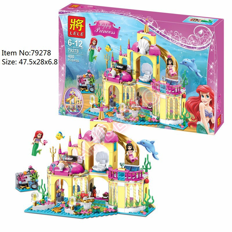 400PCS LELE GIRL SERIES THE PRINCESS ARIELS UNDERSEA PALACA CASTLE SET ...