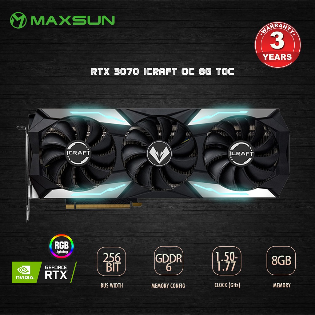 🔥Maxsun Nvidia GeForce RTX 3070 iCraft OC 8GB🔥 | Shopee Malaysia