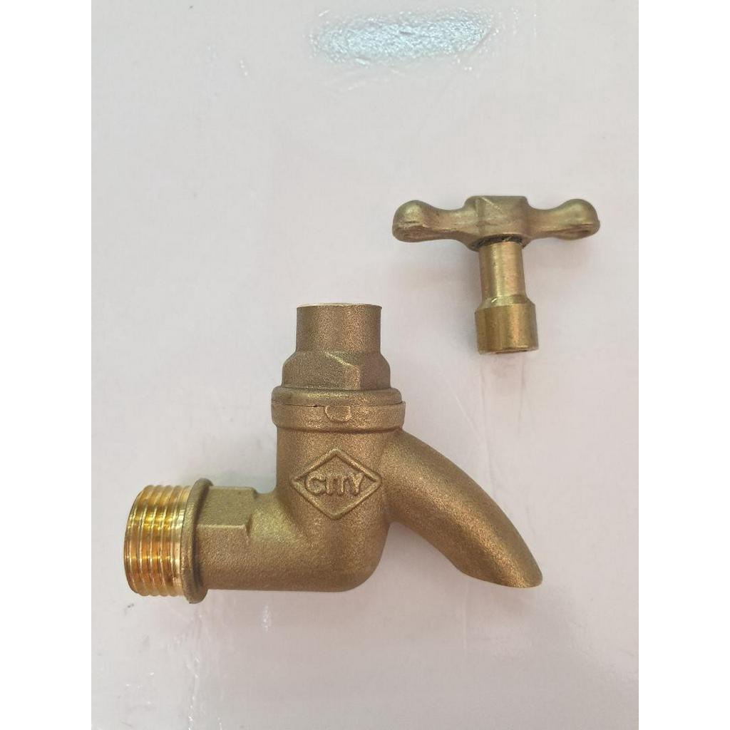 CITY Brass Water Bib Tap / Water Tap / Loose Key Bib Tap / Loose Key ...