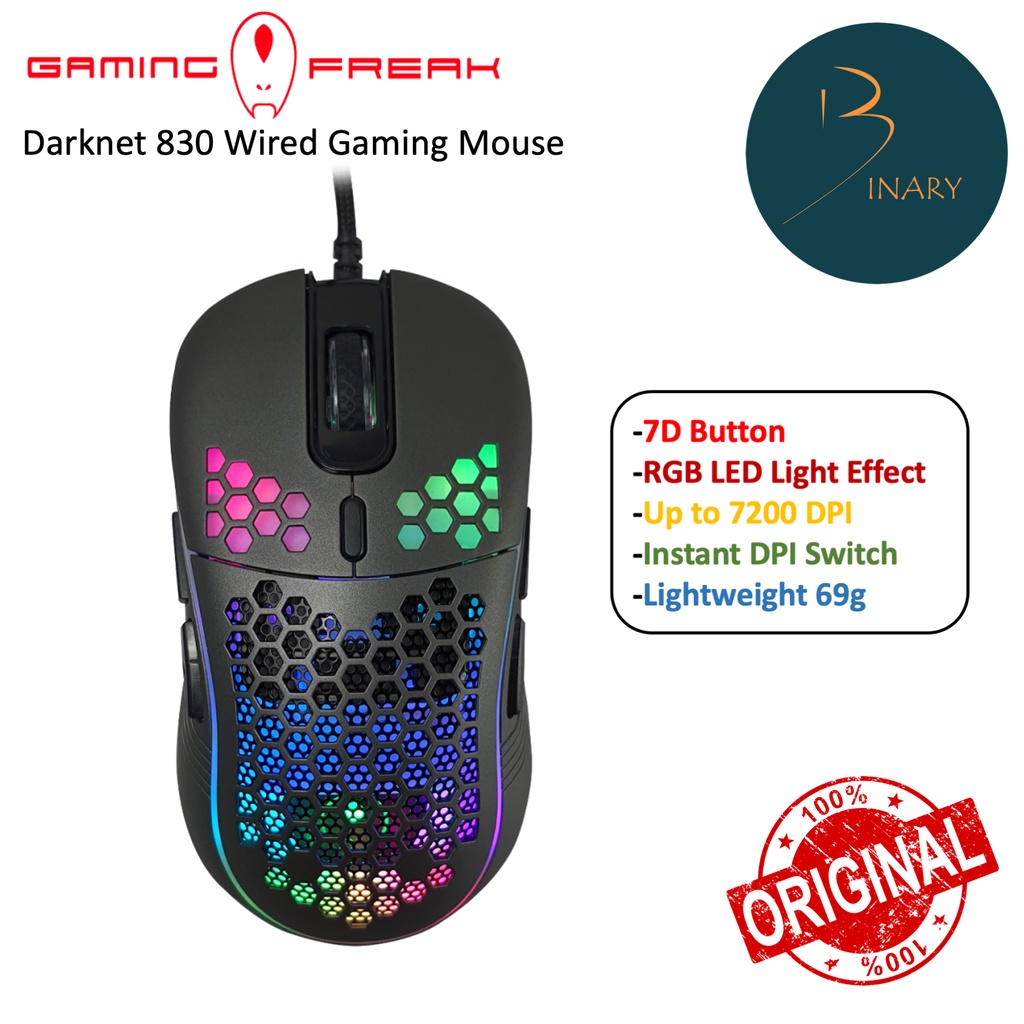AVF GAMING FREAK DARKNET 830 RBG GAMING MOUSE | Shopee Malaysia