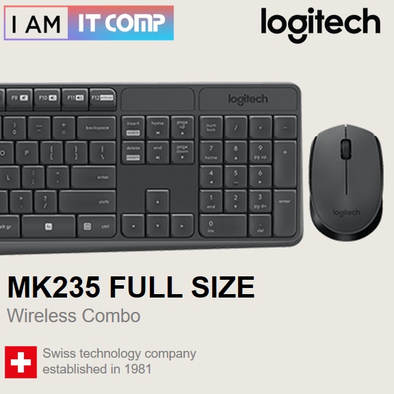 Logitech Mk235 Wireless Keyboard And Mouse Combo Shopee Malaysia