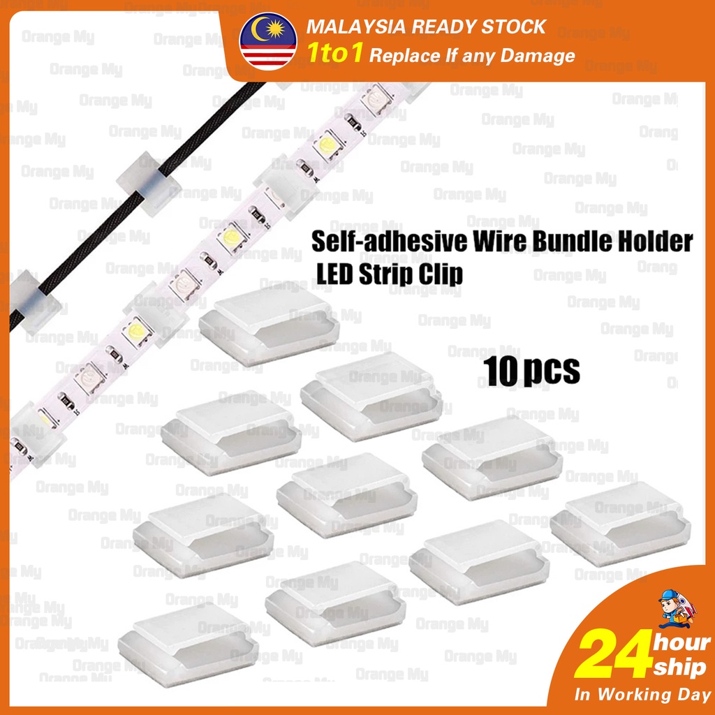 10pcs Self-adhesive Wire Bundle Holder Tie Mount Clip for 10mm wide Fix ...