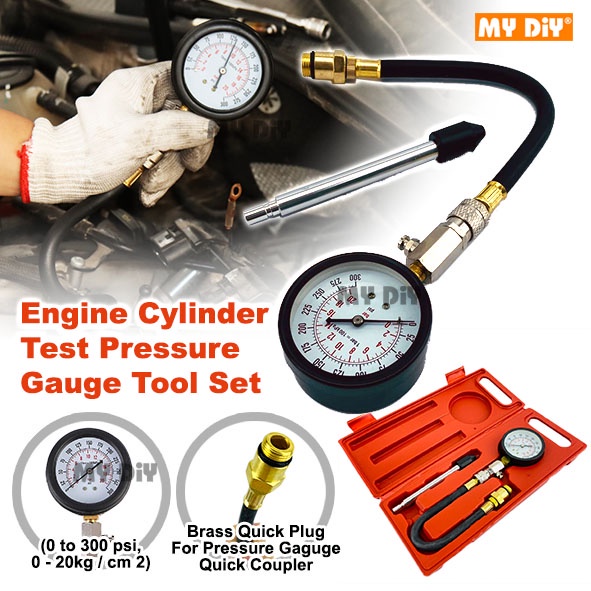 MYDIYHOMEDEPOT - Petrol Gas Engine Cylinder Compressor Gauge Meter Test ...