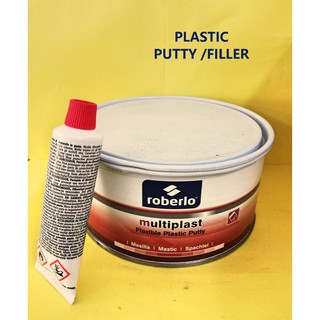 ROBERLO MULTIPLAST FLEXIBLE PLASTIC PUTTY 1KG WITH HARDENER | Shopee ...