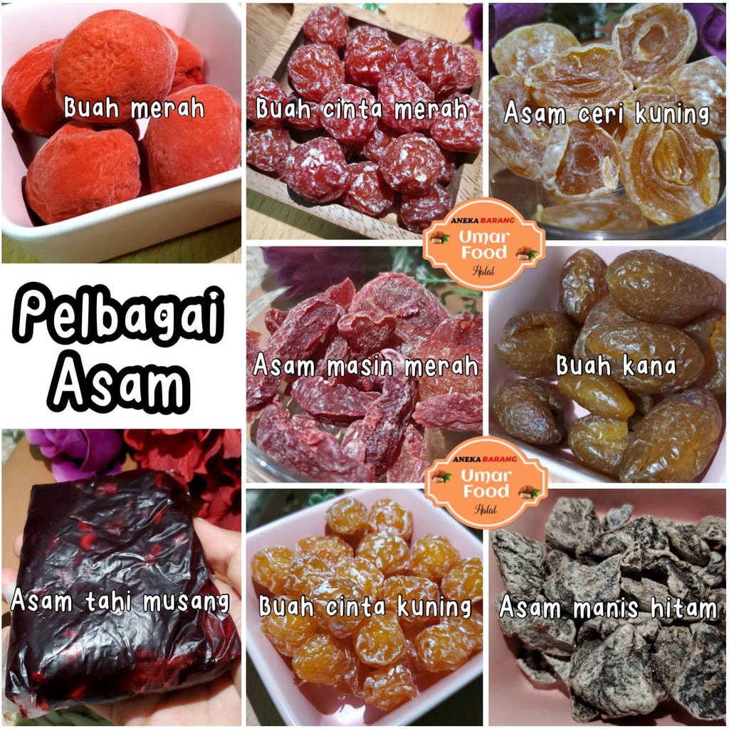 (Pilih Di Variasi) Pelbagai Jenis Asam [Buah Cinta, Buah Merah, Asam ...