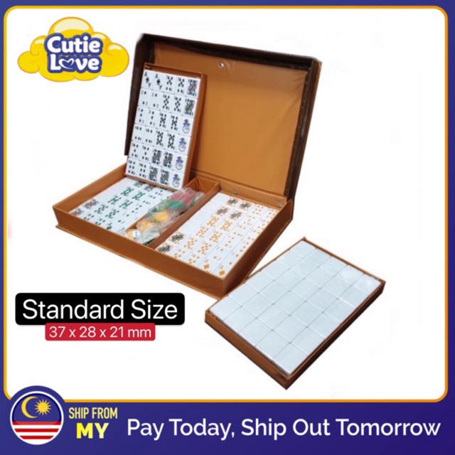 Mahjong Lami Poker Rummy Full Set White With Pvc Hand Carry Case(Ready ...
