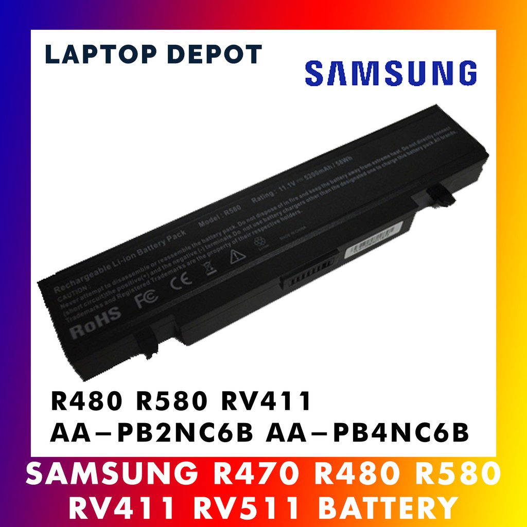 Samsung R480 R580 RV411 NP300E4E NP300E5E AA-PB2NC6B AA-PB4NC6B Laptop ...