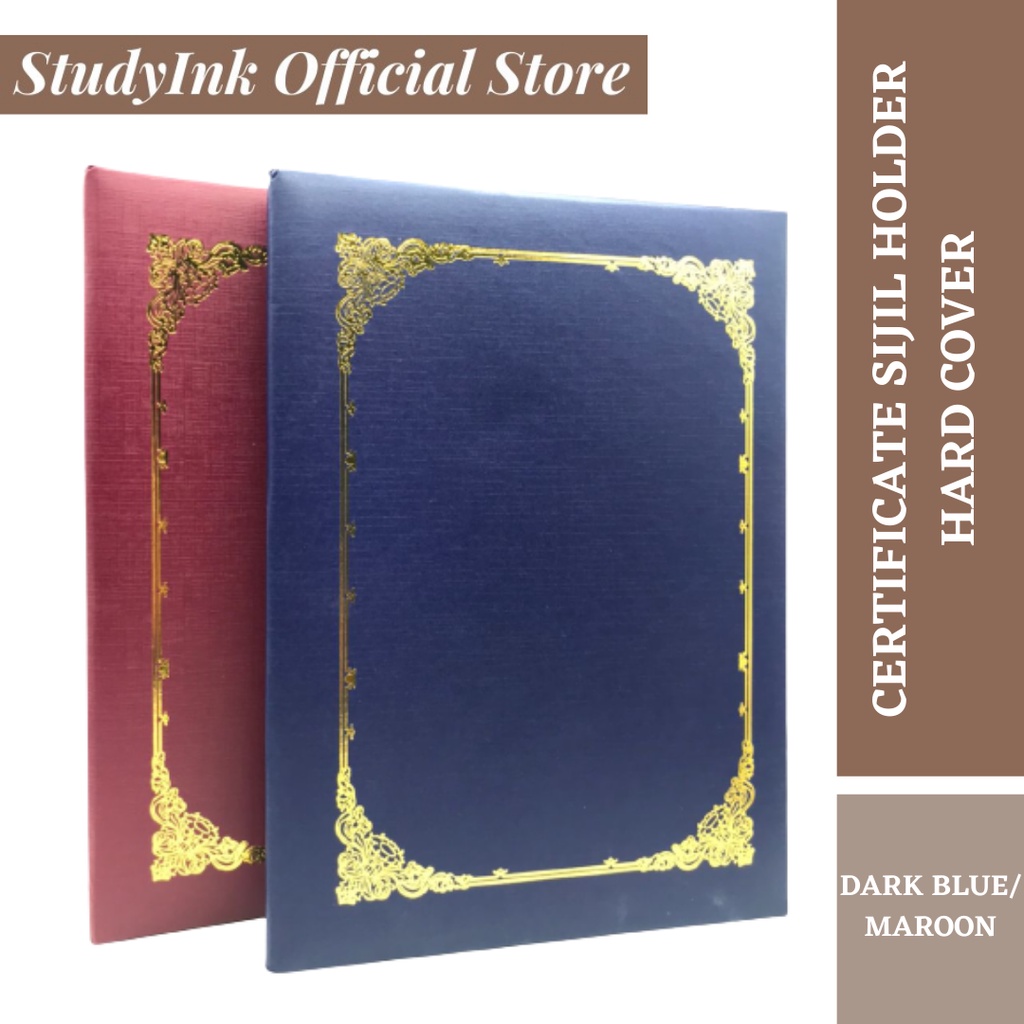 CERTIFICATE SIJIL SCROLL HOLDER A4 SIZE FILE HARD COVER NO.003 [DARK ...